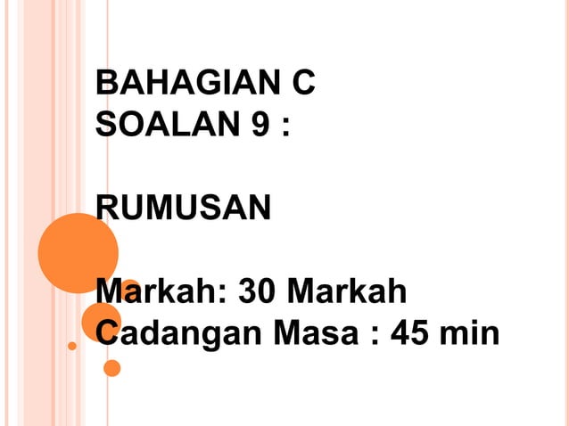 TEKNIK MENULIS RUMUSAN B MELAYU KERTAS 2 SPM | PPTX