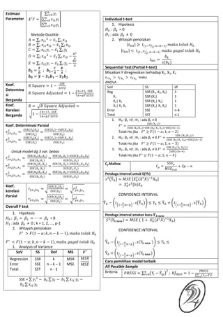 Rumus Analisis Regresi | PDF