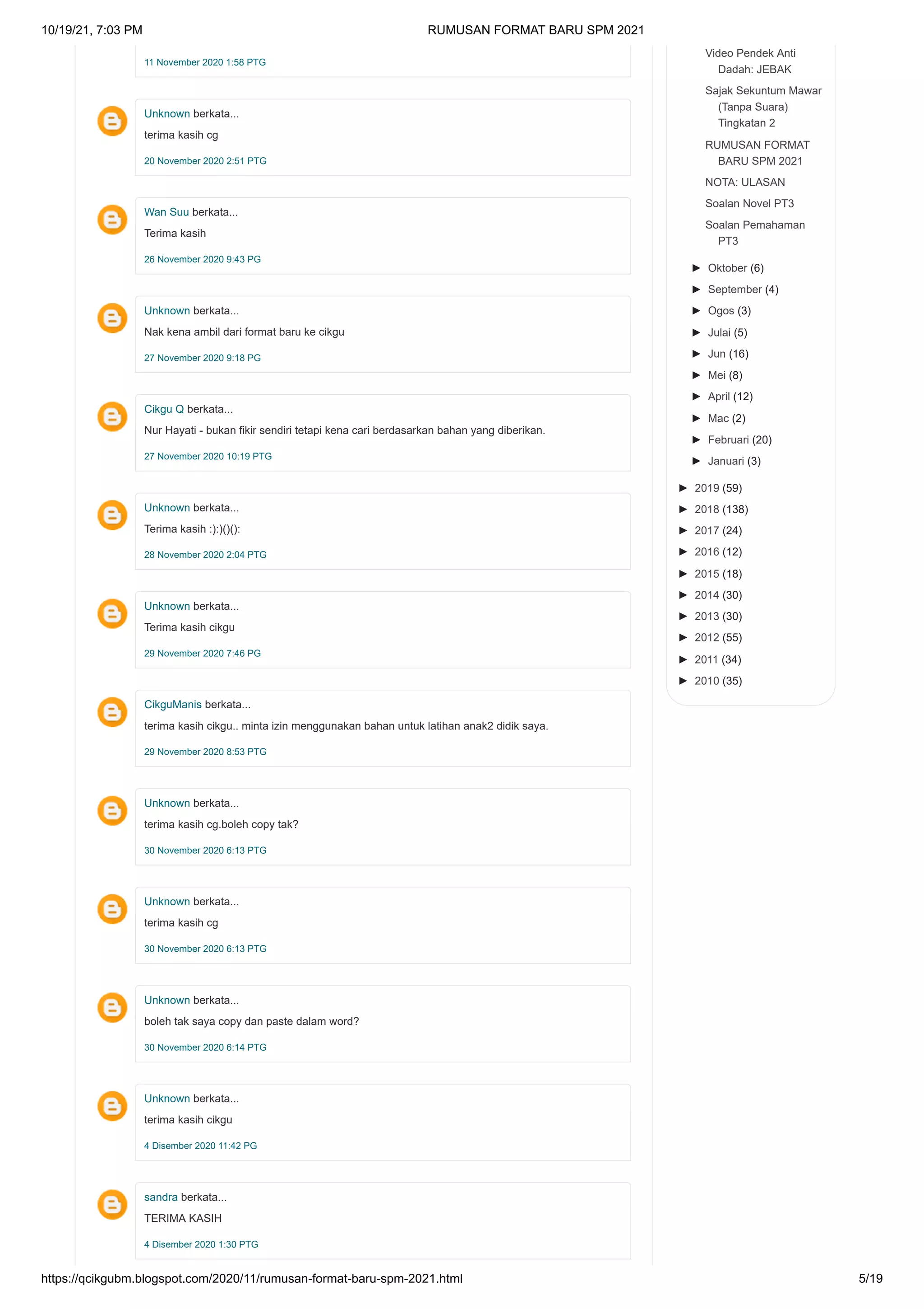 Rumusan format baru spm 2021 | PDF