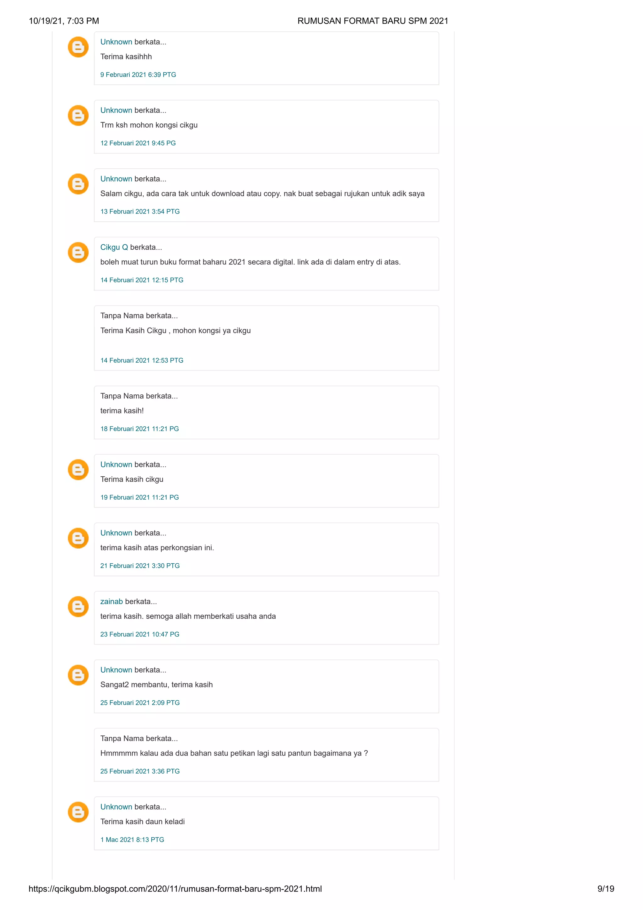 Rumusan format baru spm 2021 | PDF