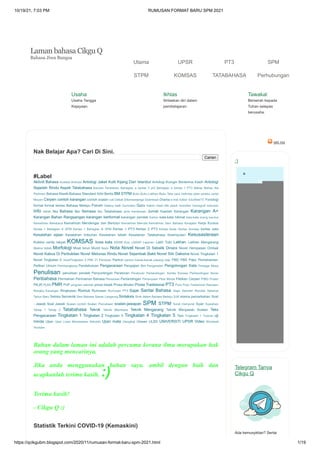 Rumusan format baru spm 2021 | PDF