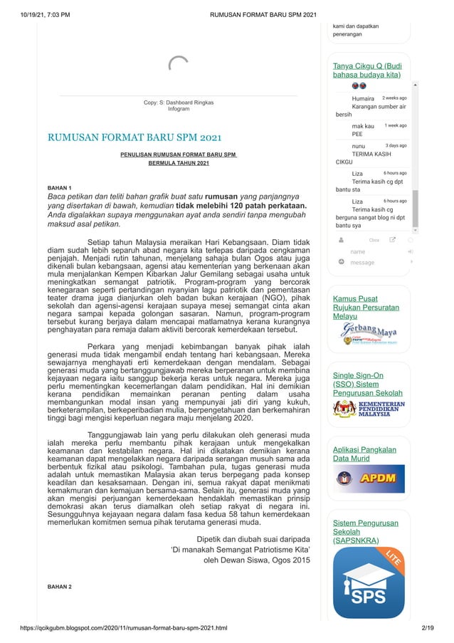 Rumusan format baru spm 2021 | PDF