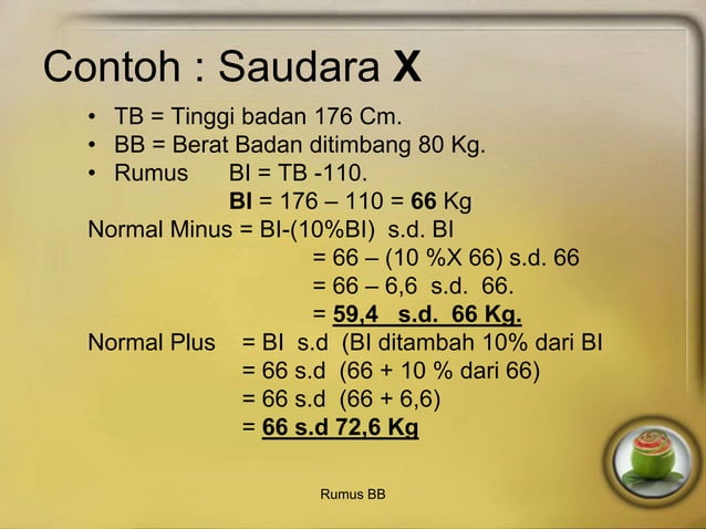 Rumus BB | PPT