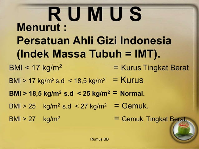 Rumus BB | PPT