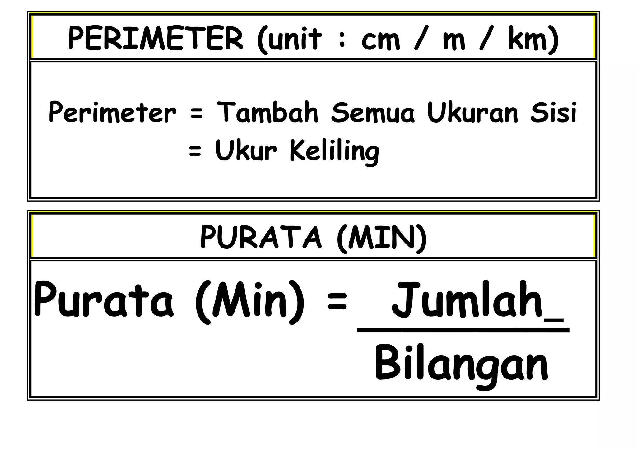 Rumus dan formula matematik a4 | DOC