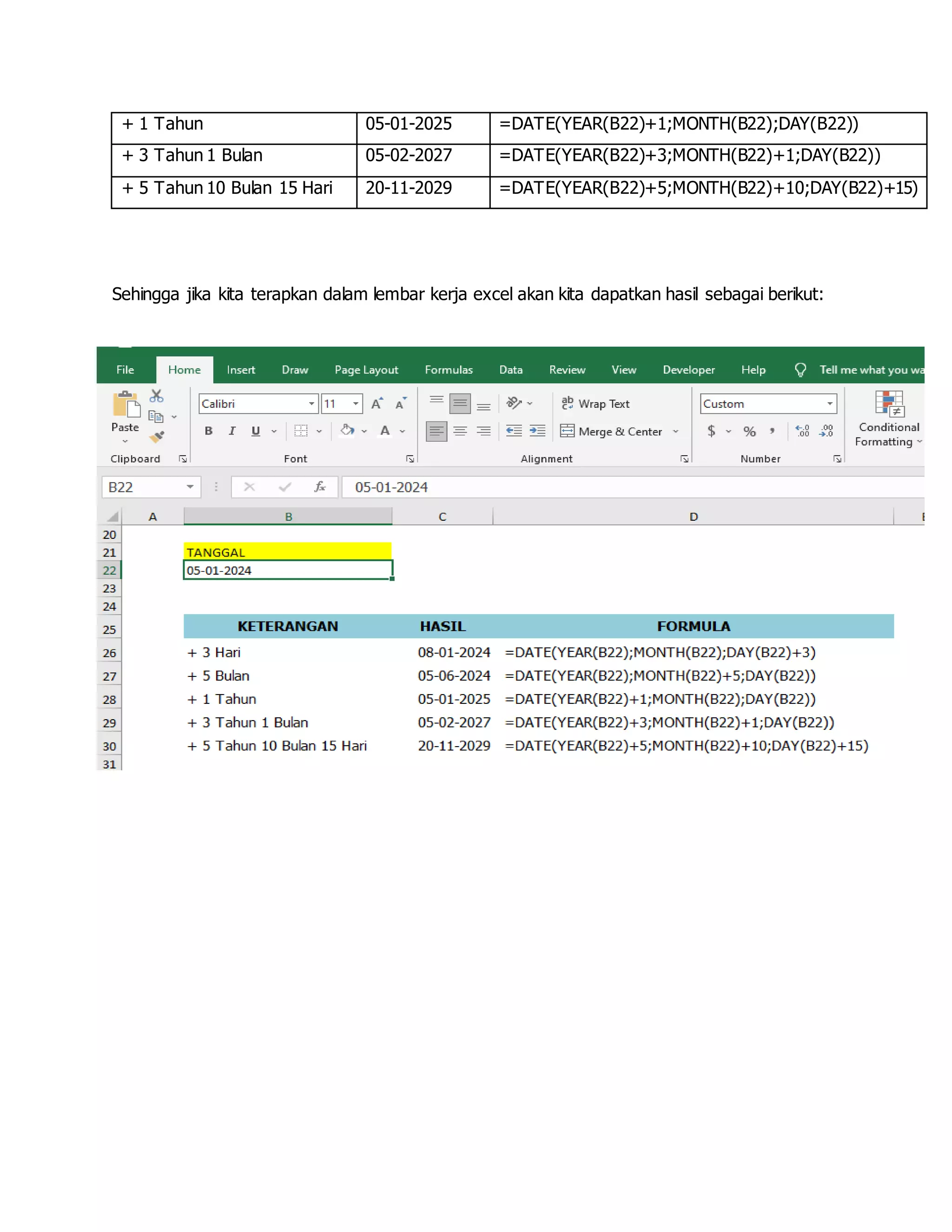 Rumus DATE Excel | PDF | Free Download