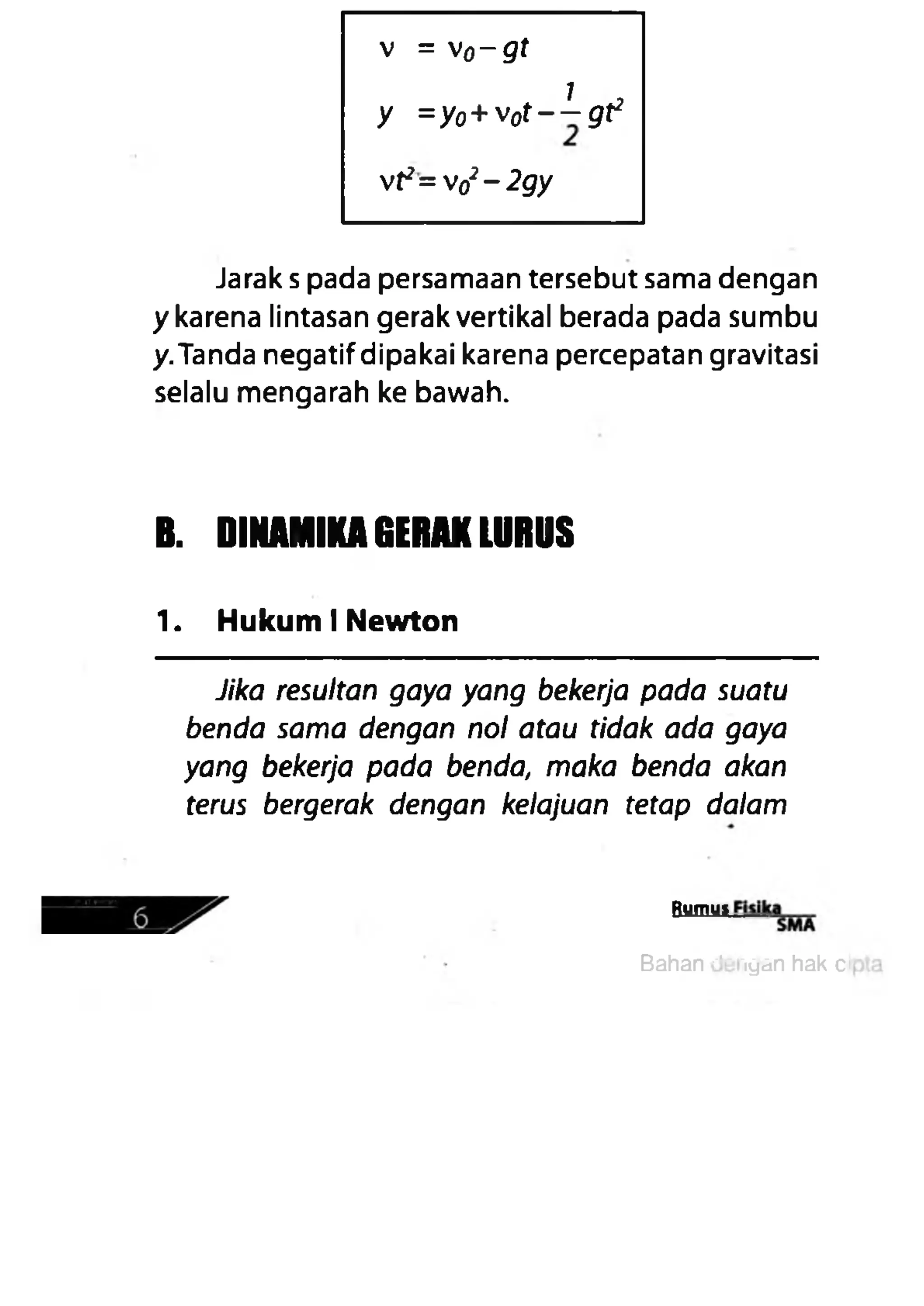 Rumus dinamika gerak lurus | PDF
