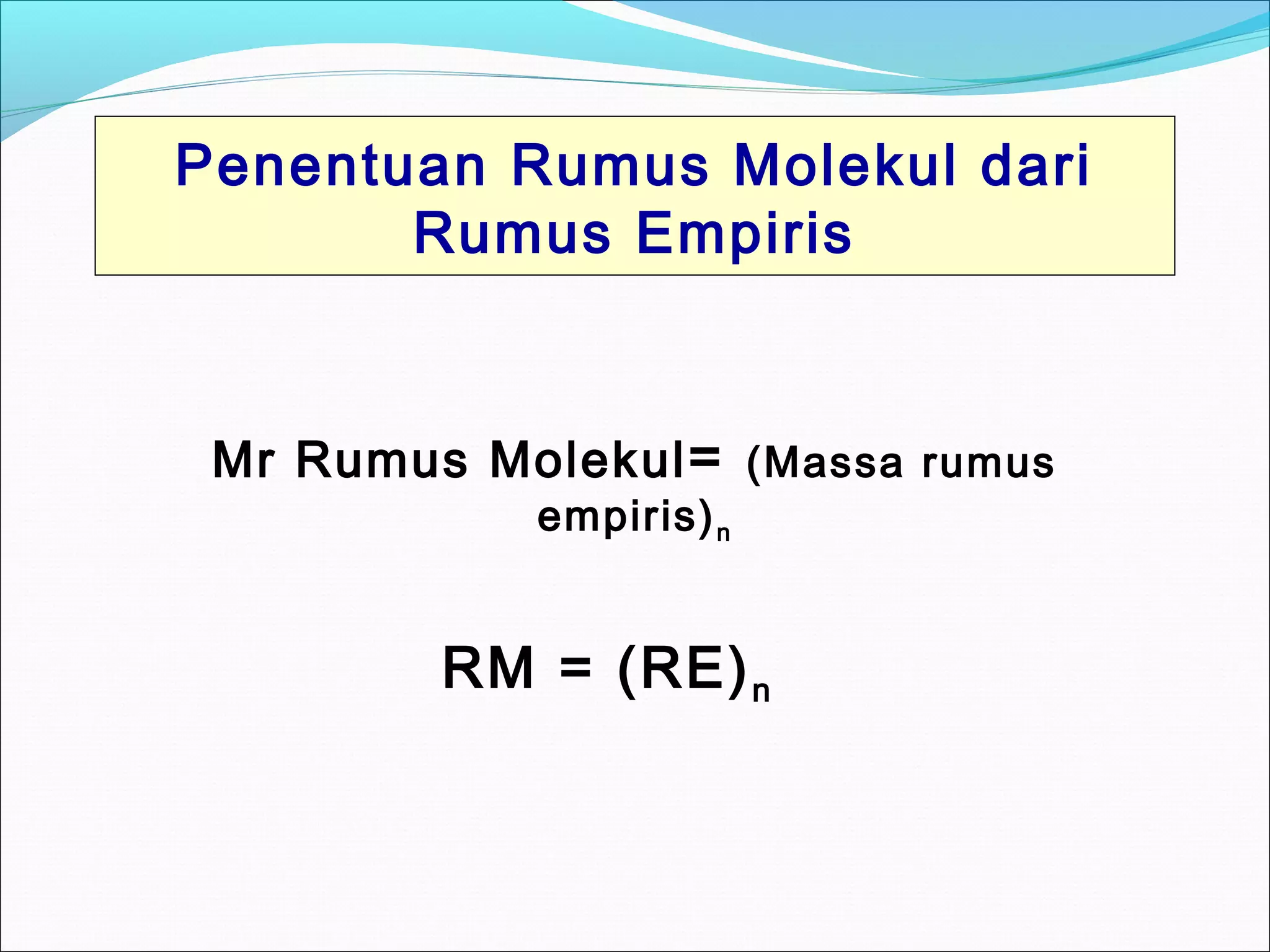 Rumus empiris dan rumus molekul ok | PPT