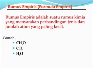 Rumus empiris dan rumus molekul ok | PPT