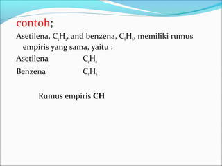 Rumus empiris dan rumus molekul ok | PPT
