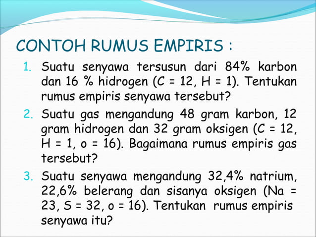 Rumus empiris dan rumus molekul ok | PPT