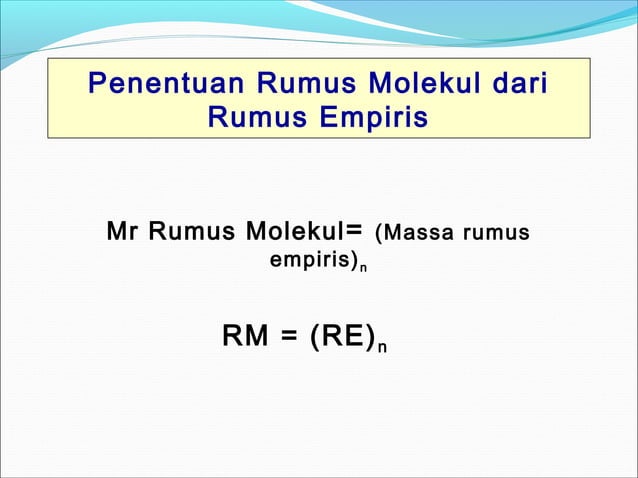 Rumus empiris dan rumus molekul ok | PPT