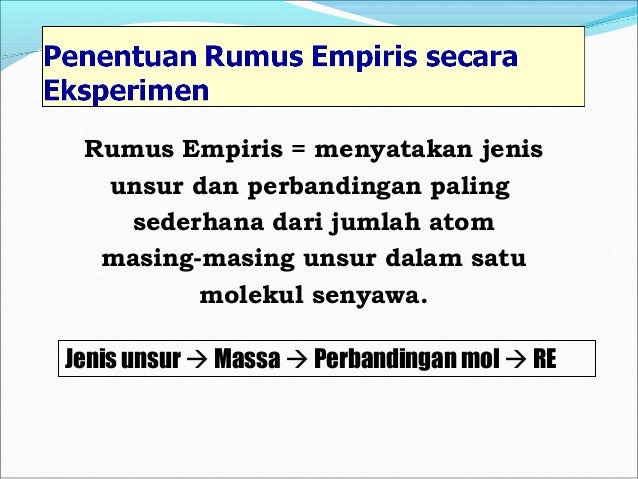 Rumus empiris dan rumus molekul ok
