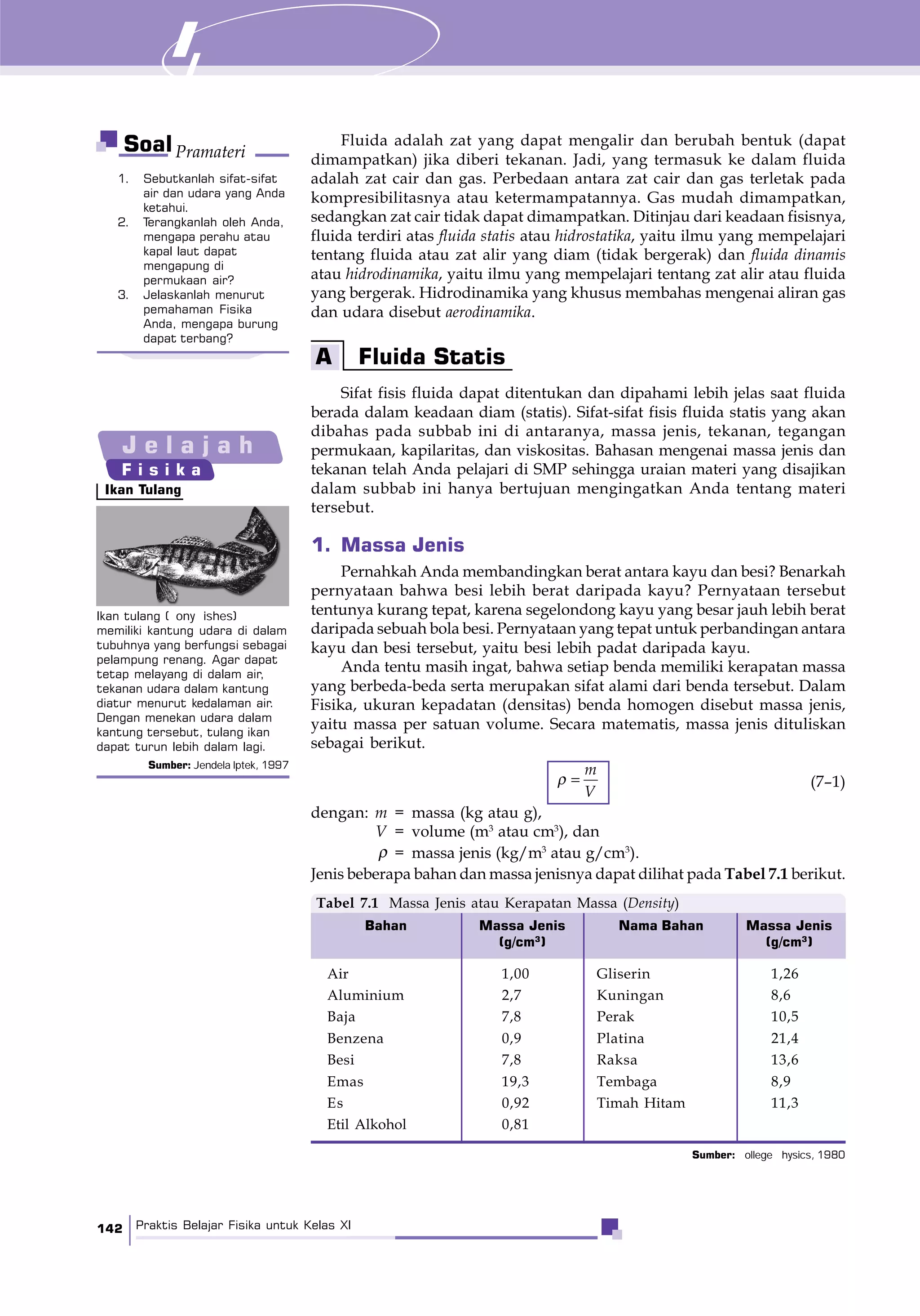 Rumus fluida statis dan fluida dinamis | PDF