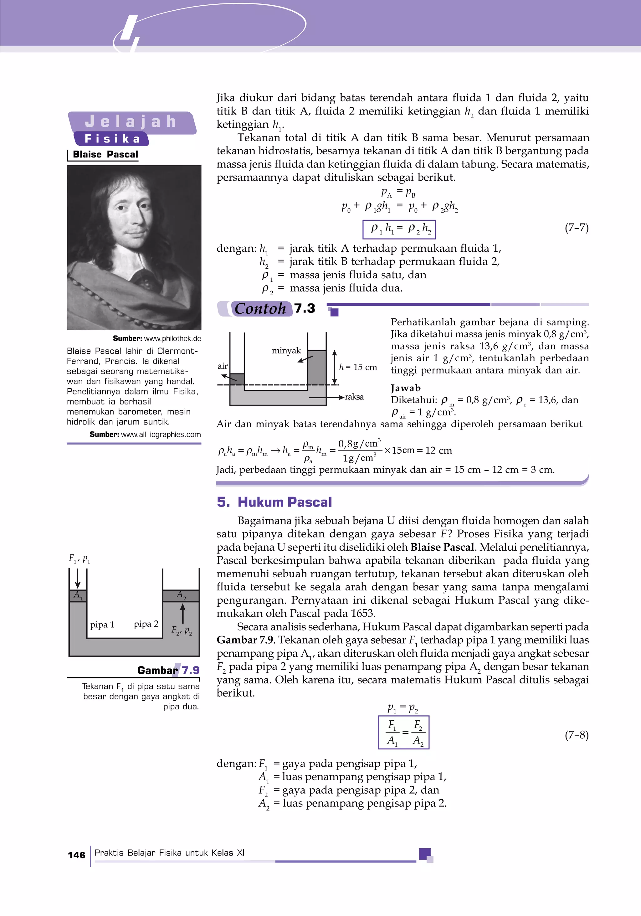 Rumus fluida statis dan fluida dinamis | PDF
