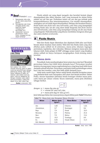 Rumus fluida statis dan fluida dinamis | PDF
