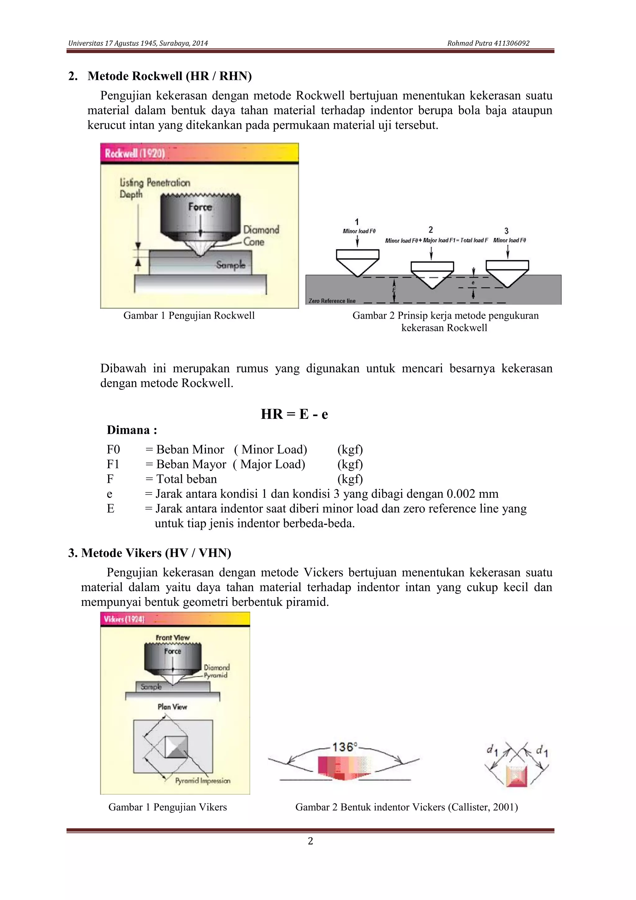 Rumus hardness test | PDF