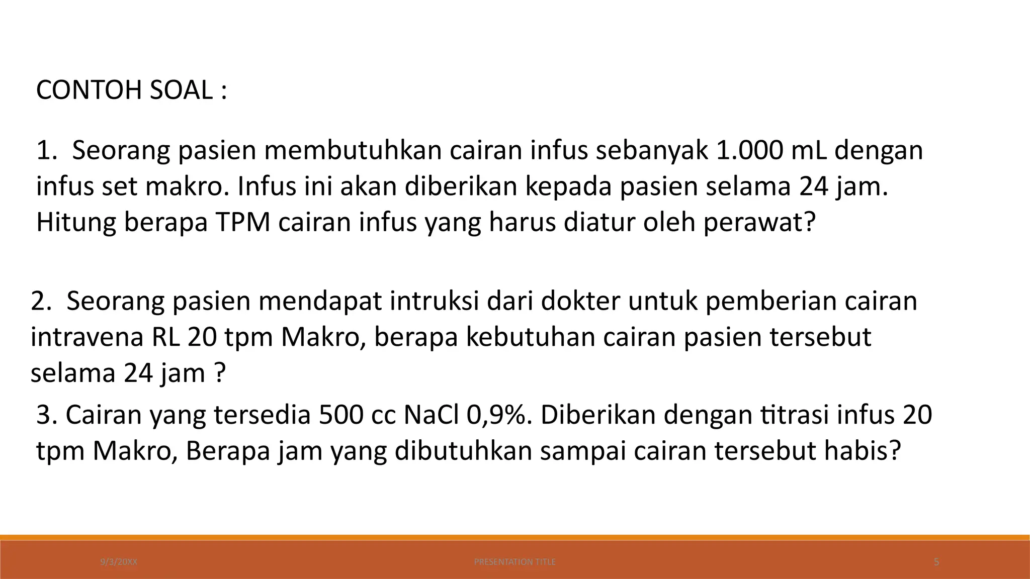 rumus infus dan balance cairan IWL DAN DIURESIS | PPTX