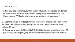 rumus infus dan balance cairan IWL DAN DIURESIS | PPTX