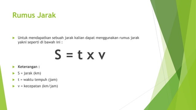 Rumus kecepatan power poin | PPTX