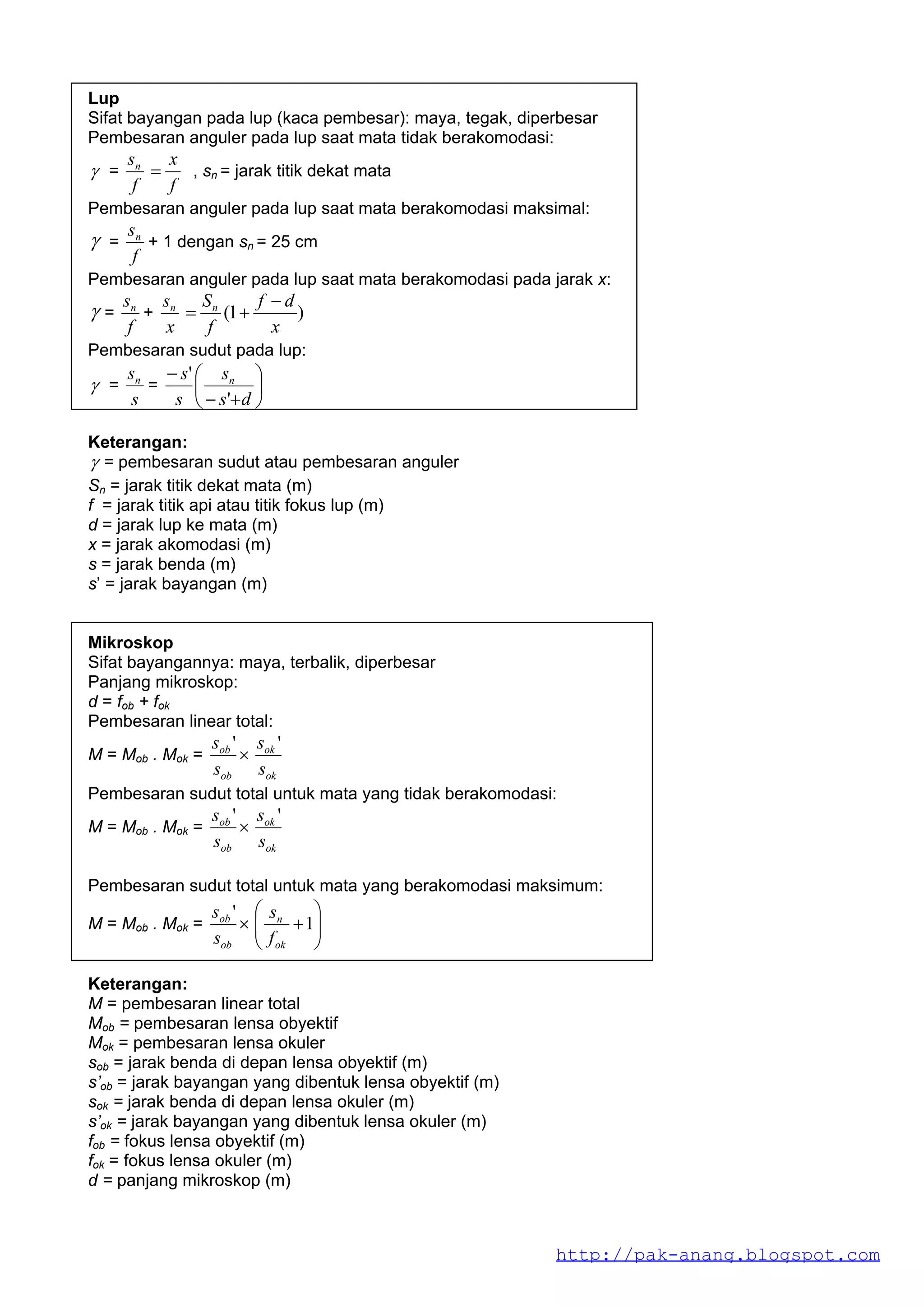 rumus lengkap fisika sma | PDF
