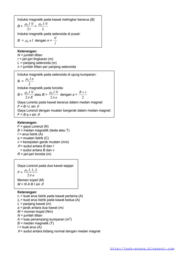rumus lengkap fisika sma | PDF