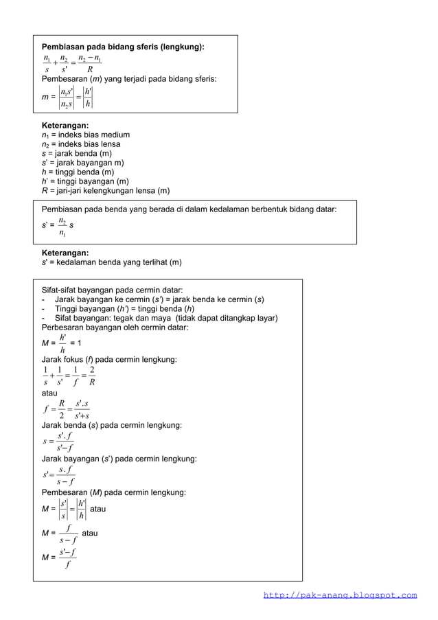 rumus lengkap fisika sma | PDF