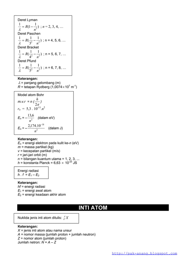 rumus lengkap fisika sma | PDF