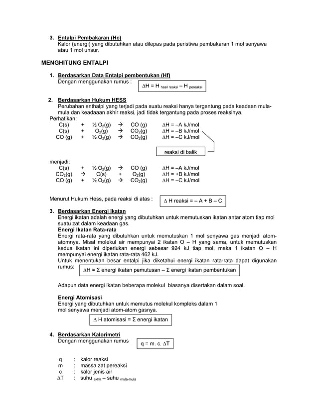 Rumus lengkap kimia sma | PDF