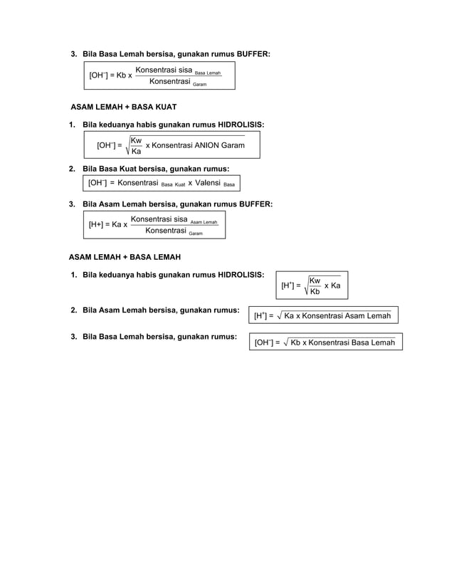 Rumus lengkap kimia sma | PDF