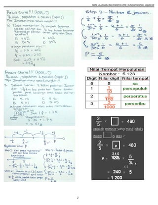 Rumus matematik nota murid | DOC