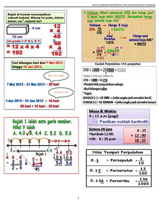 Rumus matematik nota murid | DOC