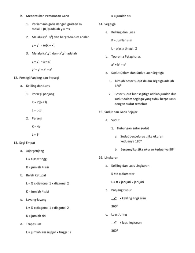 Rumus matematika skl | PDF