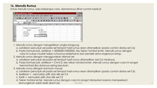 Rumus-rumus mengolah data pada ms excel agar mempermudah pekerjaan | PPTX