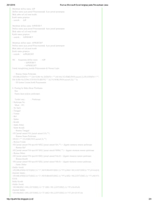 Rumus microsoft excel lengkap pada perusahaan jasa | PDF
