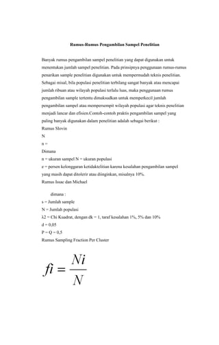 Rumus slovin | DOCX