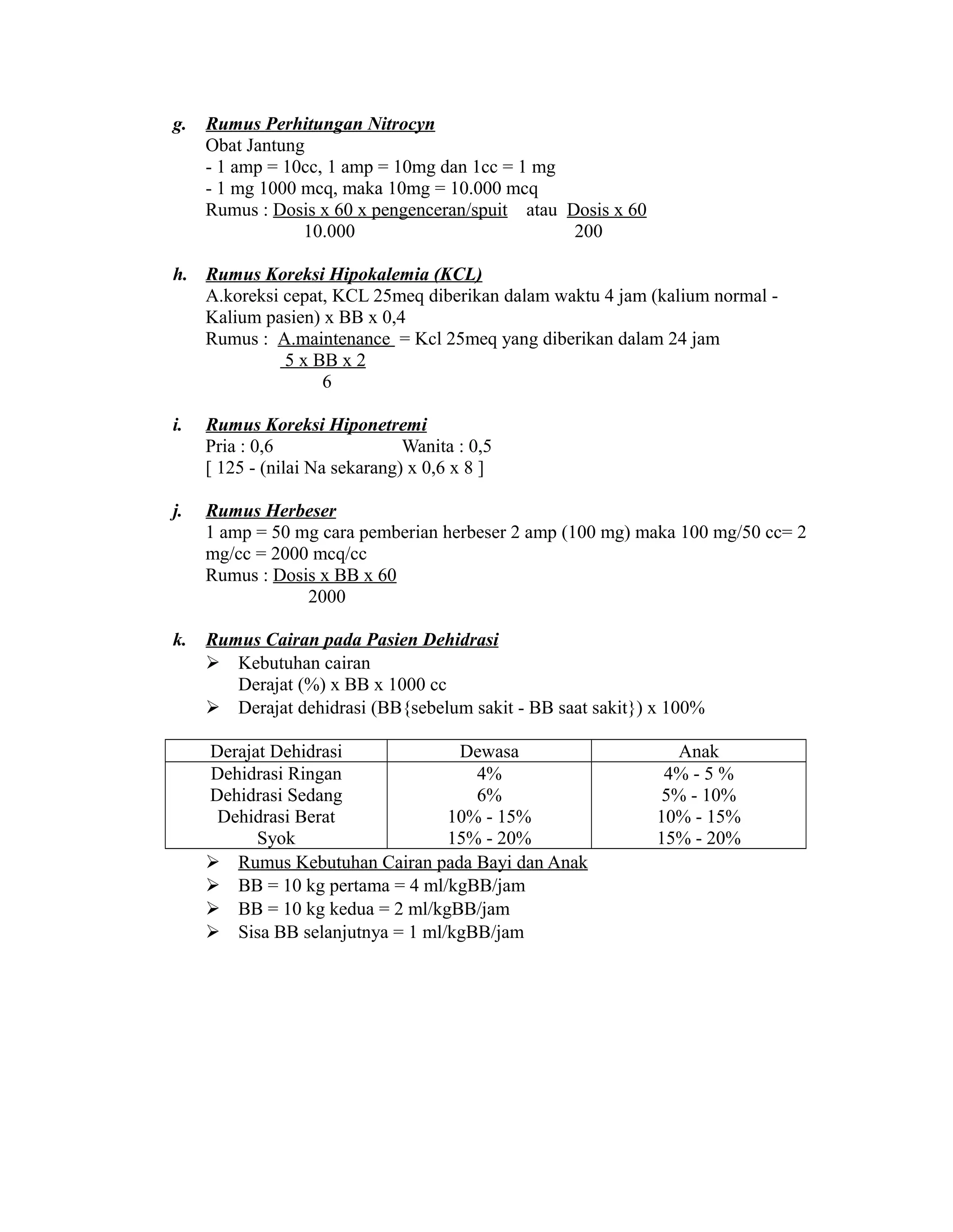 Rumus tetesan infus | DOC
