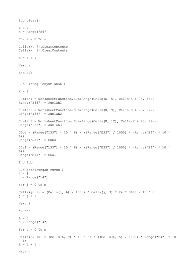 Rumus vb | TXT | Computing | Technology & Computing