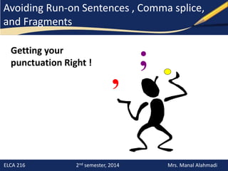 Run ons and comma splice | PPT