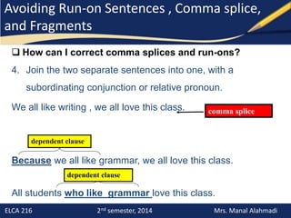 Run ons and comma splice | PPT