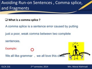 Run ons and comma splice | PPT