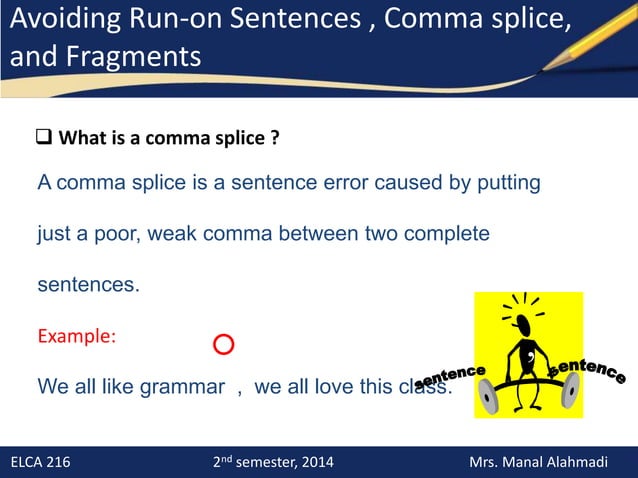 Run ons and comma splice | PPT