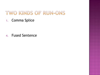 Run on sentences | PPT