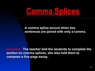 Run on sentences.ppt 1 | PPT