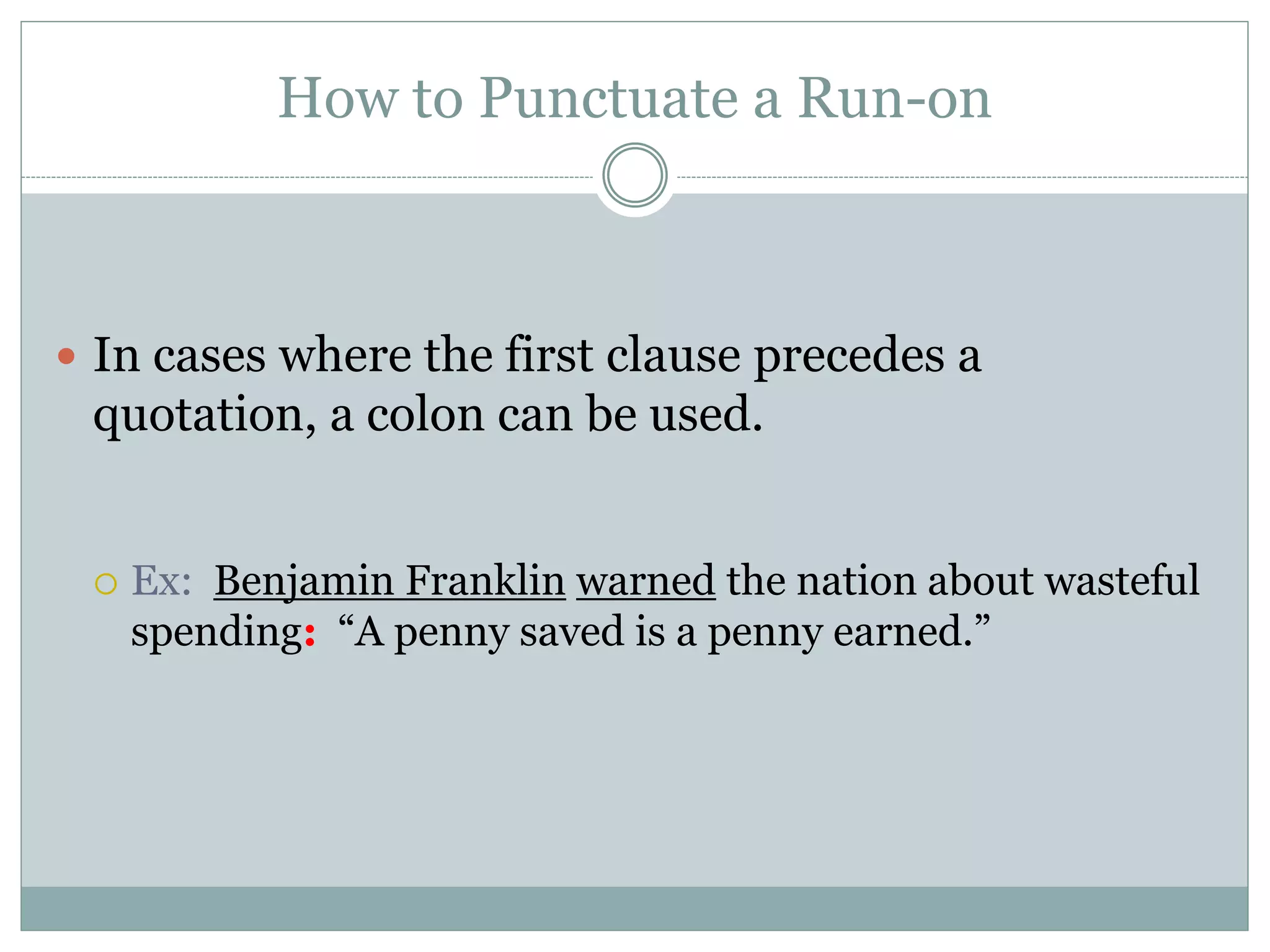 Run on sentences | PPTX