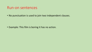 Run-on sentences.ppt | Free Download
