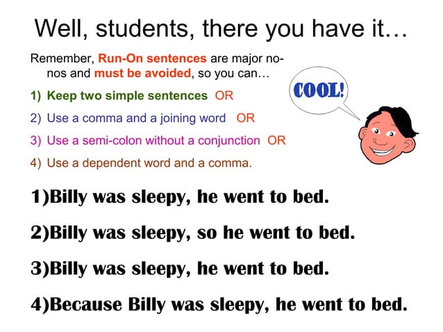 Run on sentences-ppt | PPT