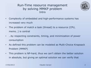Run time mmkp | PPT