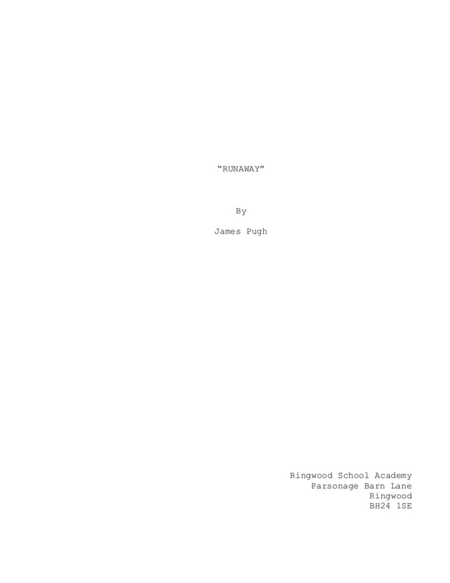 Runaway script draft 3 | PDF