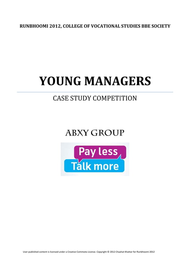 Case Study Competition | PDF